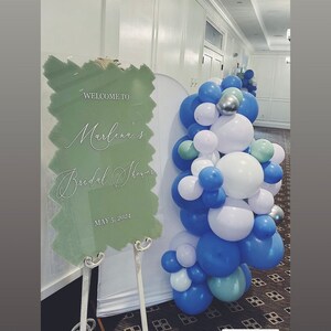 Acrylic QR Code Table Sign Business QR Code Sign Modern Calligraphy ...