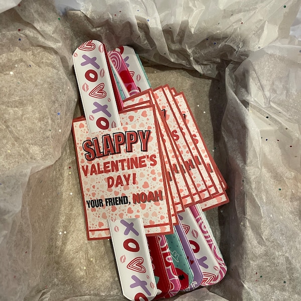 Slappy Valentine's Day Slap Bracelets *assembled & Personalized* - Etsy
