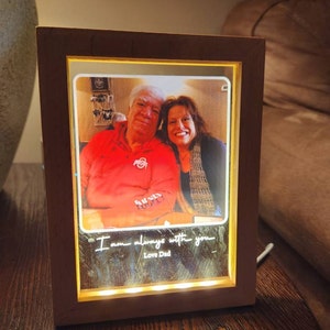 Acrylic Picture Frame With Light, Personalized Stand, Christmas Gifts ...