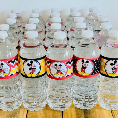 Mickey Mouse Water Bottle Label, Printable Mickey Mouse Water Labels ...