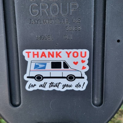 USPS Thank You Mailbox Sticker, Mailbox Decor, Peel and Stick Sticker ...