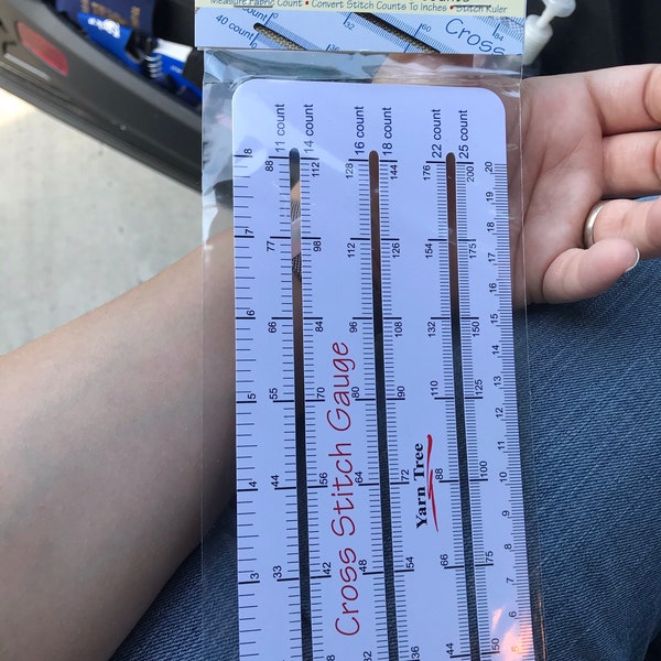 Cross Stitch Gauge | Counted Cross Stitch Ruler, Fabric Count Finder ...
