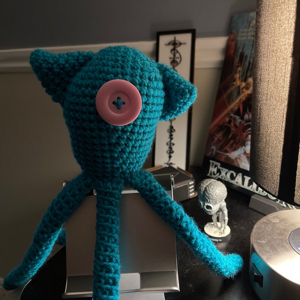 Crocheted One Eyed Octopus Bright Turquoise - Etsy
