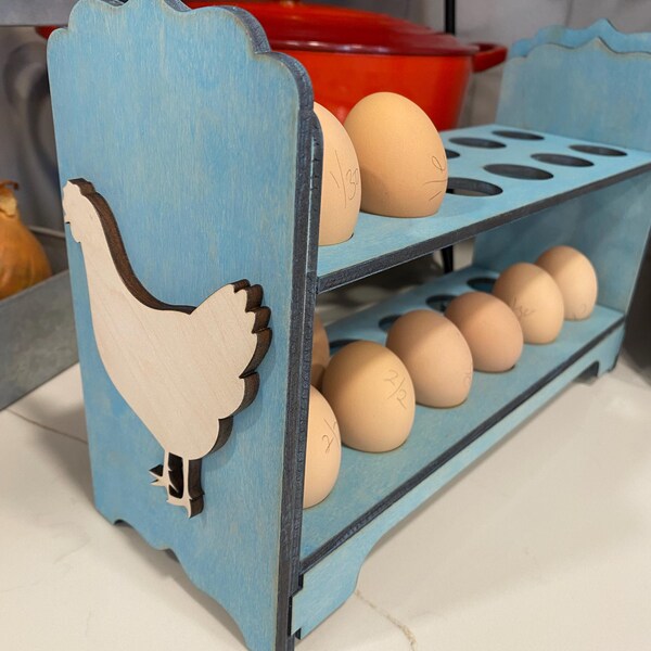 Fresh Egg Holder - Farmhouse Egg Stand - Chicken Decor - Gift for ...