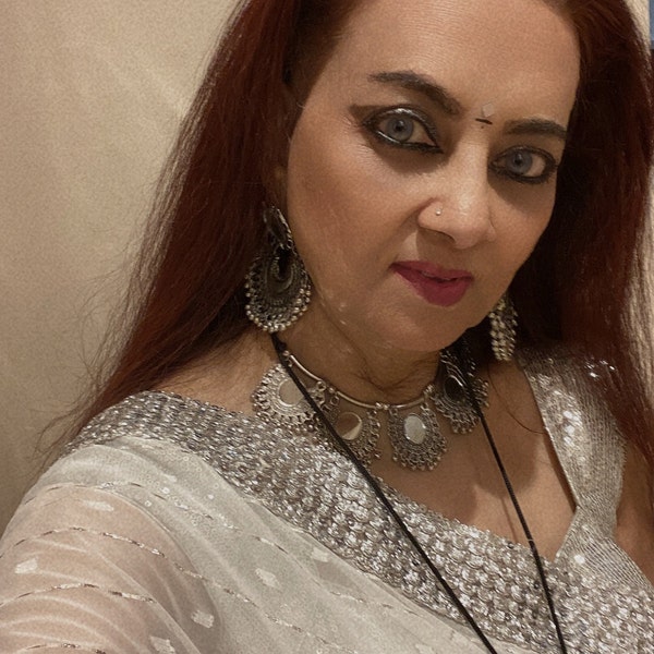 1m Art Silk Floral Thread and Zari Work Embroidered Lace With ...