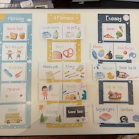 Visual Schedule Kids Daily Routine Chart 80 Cards Chores School ...