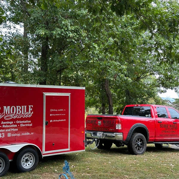 Custom Trailer Signs - Sides & Back Signs / Lettering in 1 Color of ...