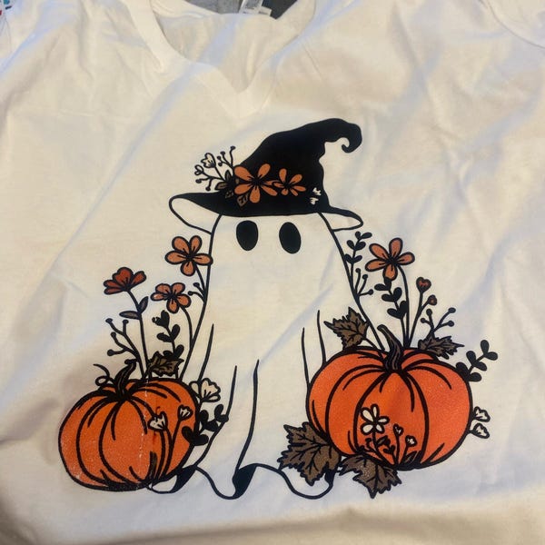 Spooky Ghost, Halloween Svg, Fall SVG, Pumpkins, Leaves SVG, Cute ...