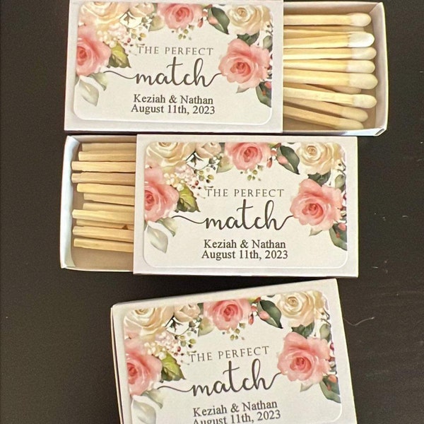 Wedding Matches, Perfect Match Matches, Personalized Matchboxes ...