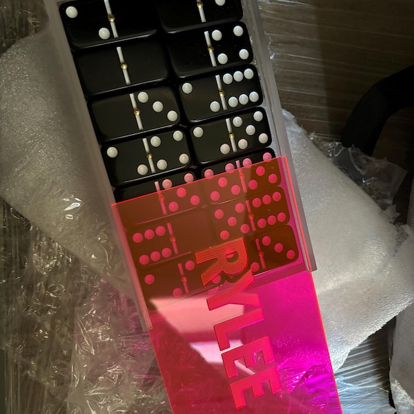 Personalized Acrylic Rummy Set | Modern Lucite Rummikub | Free ...