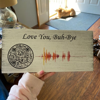 Personal Voicemail Message QR Code With Heartbeat Soundwave. - Etsy