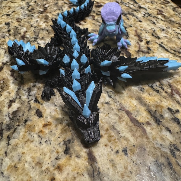 Articulating Rainbow Twinkle Dragon - Atria Dragon - 10 Inch Flexi ...