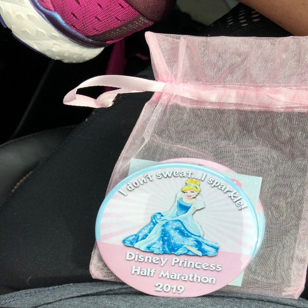 Personalized Disney Princess Half Marathon Weekend Button - Race Day ...
