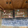 Whitewashed Sign//18x4"//jute Hanger//hand-lettered//family Name Sign ...