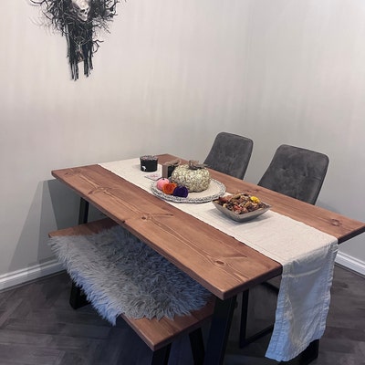 ARTEMIS Dining Table Bench Chairs Luxury Industrial Free - Etsy UK