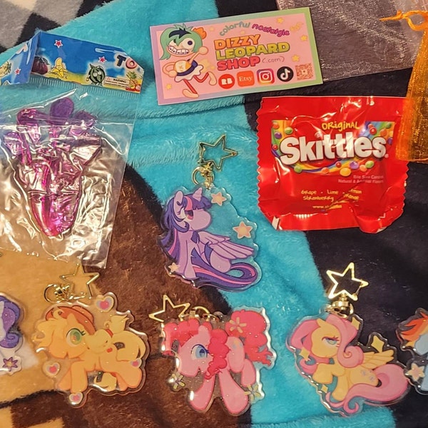 MLP Glitter Keychains - Etsy
