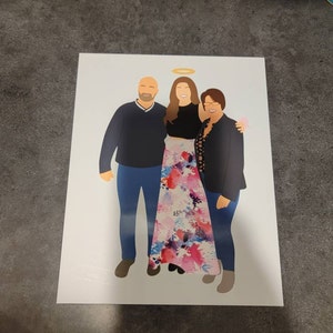 Custom Minimalist Digital Portrait Faceless Illustration ASAP Faceless ...