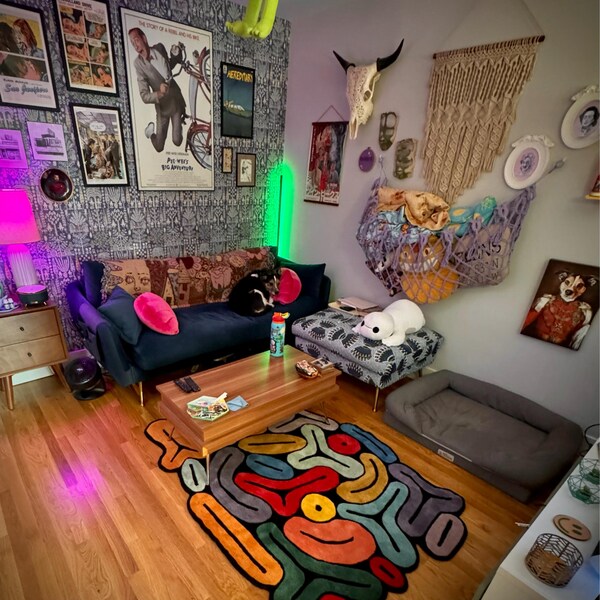 Zebra Design Rug, Handmade Tufted Carpet, Black White Moroccan Rug ...