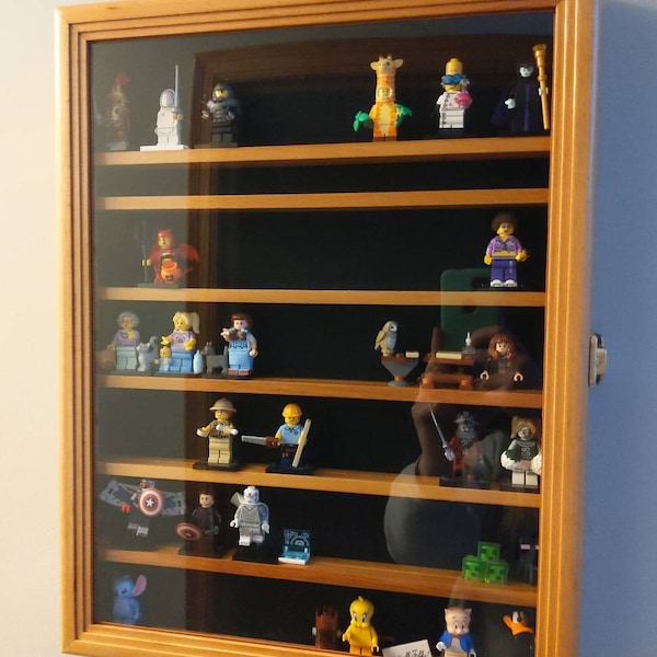 70 Minifigures Display Case Cabinet Miniatures Figurines Small Action ...