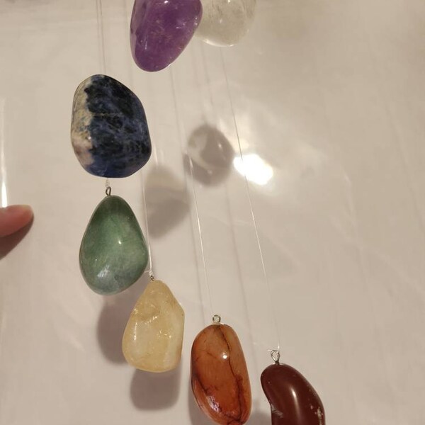 7 Chakra Crystal Wall Hanging Mobile - Etsy