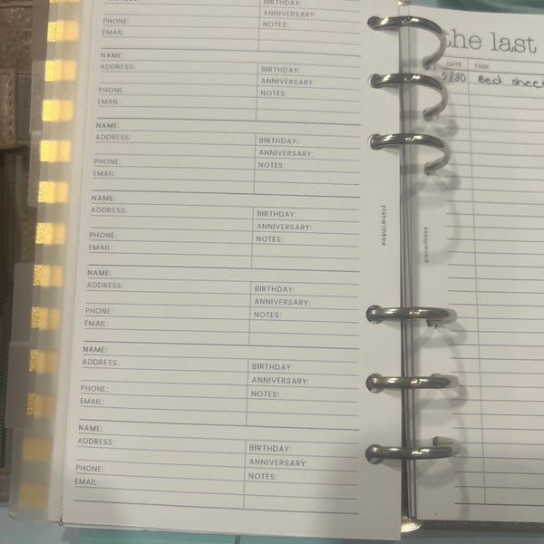 024 | Medical Information Overview | Printable Planner Insert | A6 ...