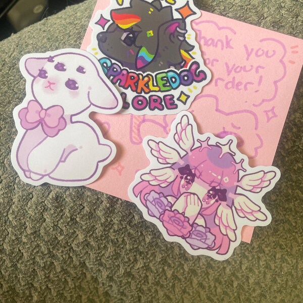 Multi-eyed Lamb Sticker Creepy Cute Pastel Stationary Waterproof Vinyl ...