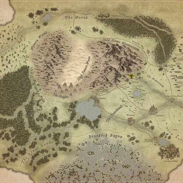 Custom Fantasy Map Commission for Writers, D&D, Gift - Etsy