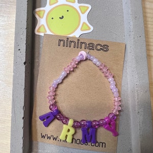 Custom Beaded Name Keychain Smiley Face Key Chain Custom - Etsy