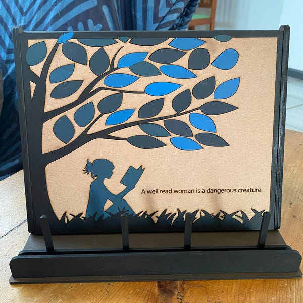 Book Stand Digital File Laser Cut Book Holder DIY Reading Stand SVG PDF ...