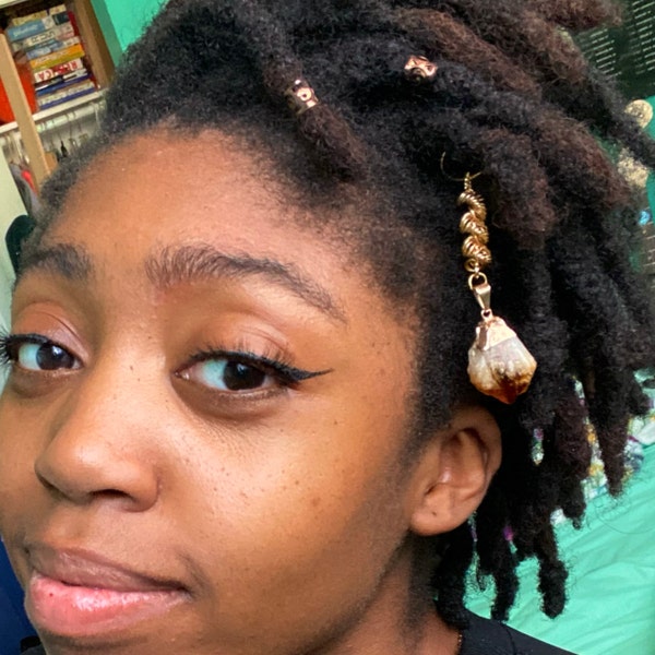 Citrine Gemstone Loc Jewelry, Loc Ring, Dreadlock Ring, Braid Jewelry ...