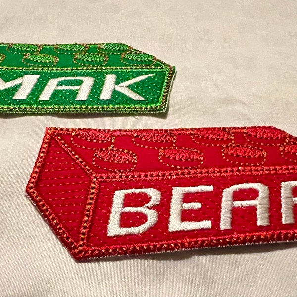 Custom Name Tag Personalized Iron on Patch Building Blocks Custom ...