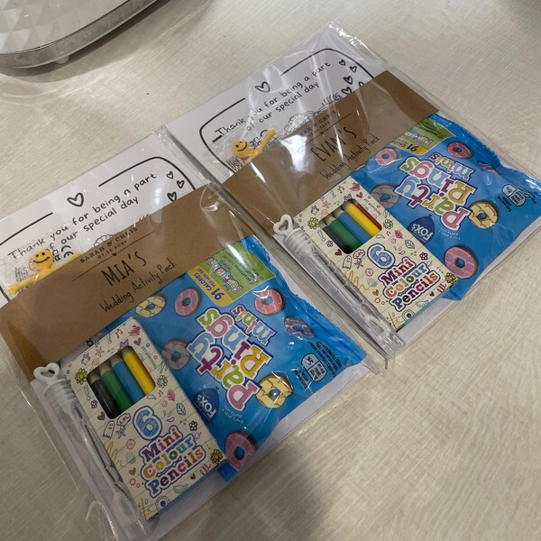 Personalised Pre Filled Wedding Activity Pack for Kids, Kids Wedding ...