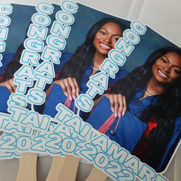 Graduation Hand Fans Class of 2024 Congrats Custom Graduation Fans ...