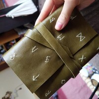 Monogram Leather Journal Hand Embroidered Leather A6 - Etsy