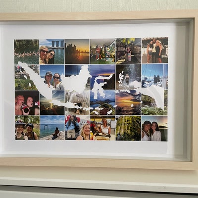 Downloadable Photo Map Collage, Custom Design, Outline Map, Photo ...