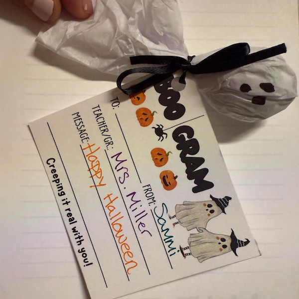 Halloween Candy Gram Printable, Boo Gram, PTO, PTA Fundraiser - Etsy