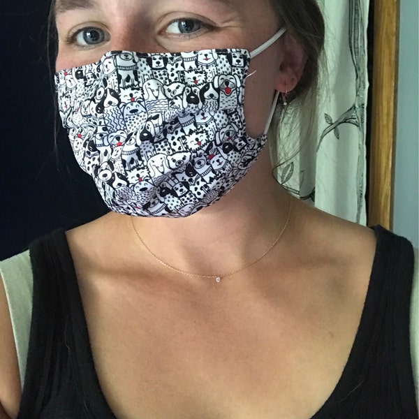 Solid Color Nose Wire Face Mask - Folded Face Mask - 3 Layer Face Mask ...