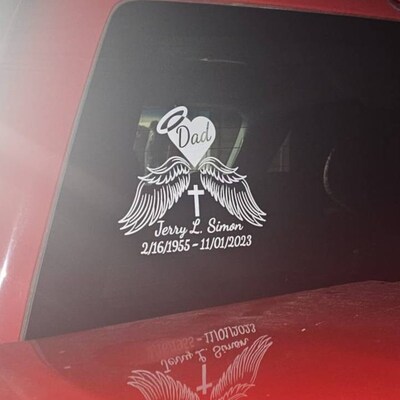 Personalized Dad in Loving Memory Decal in Loving Memory Decal Custom ...