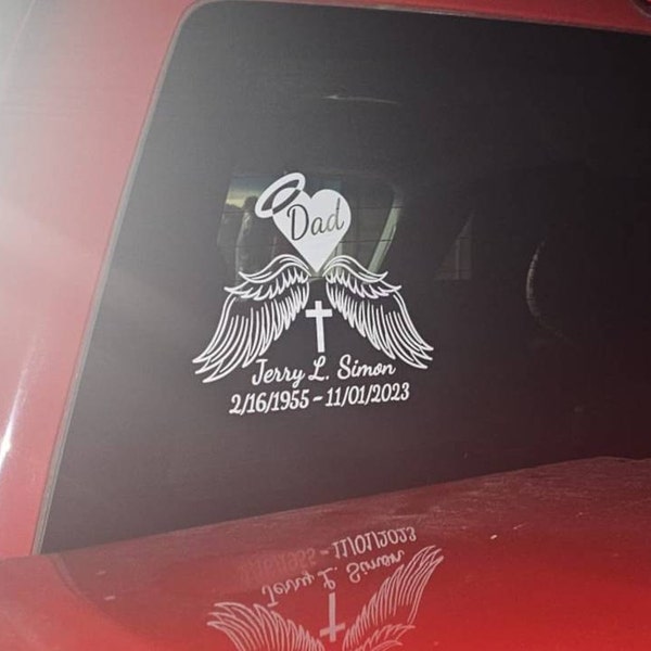 Personalized Dad in Loving Memory Decal - in Loving Memory Decal ...