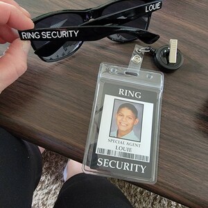 ID Badge Ring Security Badge Ring Bearer ID Badge With - Etsy