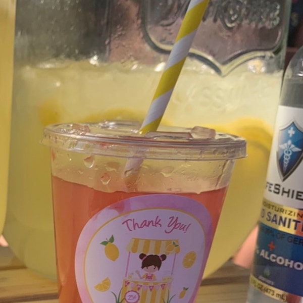 Lemonade Stand Stickers Lemonade Stand Birthday Any Hair Color - Etsy