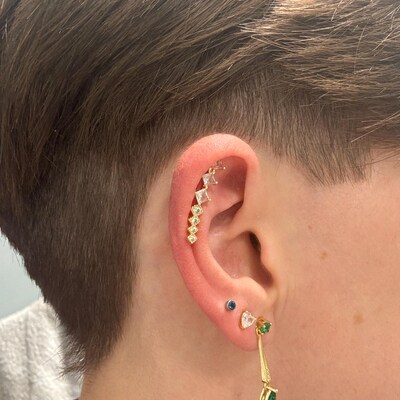 Twist Hoop Earrings, Simple Cartilage Hoop, Helix Hoop, Small Hoops ...