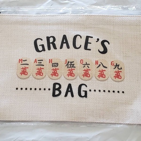 Personalized Mahjong Bag - Personalized Zipper Pouch - Pouch Bags ...