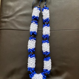 Hawaiian White Pikake With Purple Trim and Kukui Nut Ribbon - Etsy