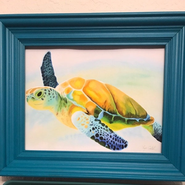 Cosmic Manta Ray Art Print, Watercolor 8x10 - Etsy