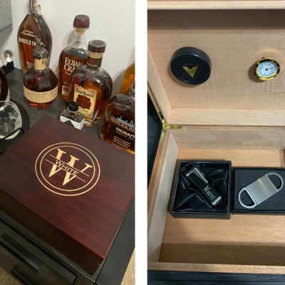 Personalized Cigar Accessory Kit, Humidor, Cigar Cutter, Lighter, Torch ...