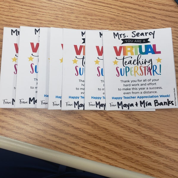 Virtual Teacher Appreciation Week Tag Printable - Distance Learning ...