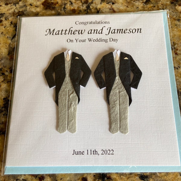 Personalised Mr & Mr Wedding Card, Gay Couple - Etsy UK
