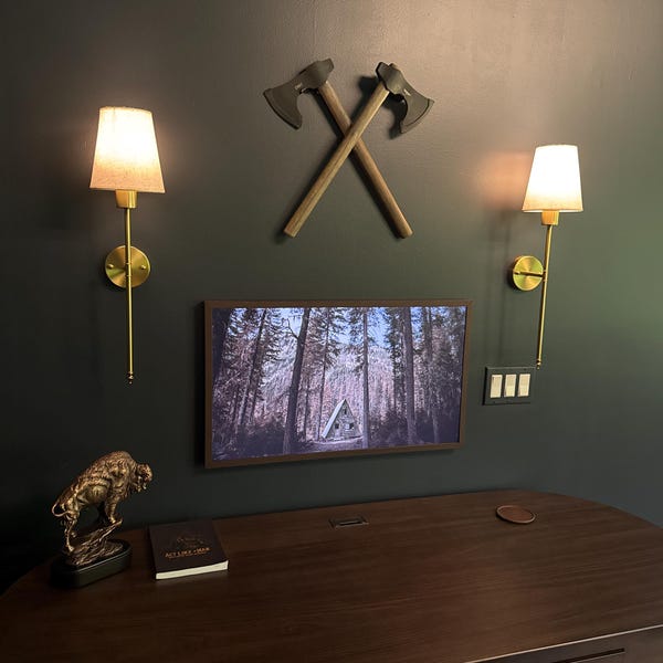 Tomahawk Wall Mount Double, Display Axe Holder Handmade, Wall Mount for ...