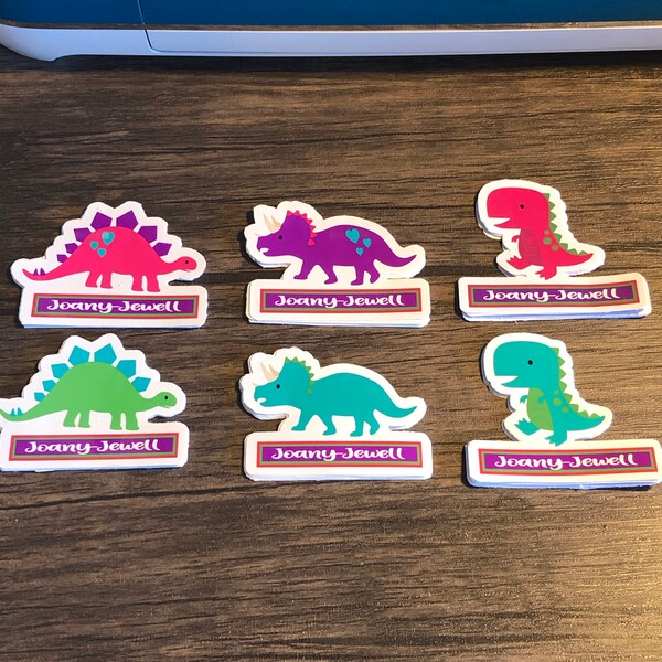 Girl Dinosaur SVG Bundle Pink T-rex Steg Bront Bows and Dinos Birthday ...